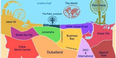 Dubaj mapa - Mapy Dubaj (Spojené Arabské Emiráty)
